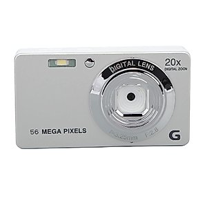 4K Digital Camera, Compact Point and Shoot Camera Autofocus, 20X Zoom, with Flash and 2.7inch LCD Screen, Professional Video Cam for Kids Teens Students (Silver)