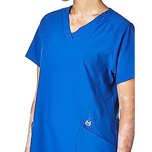 WonderWink W123 Women’s Stylized V-Neck Scrub Top — Royal, Medium