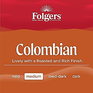 Folgers Colombian Medium Roast Coffee, 128 Keurig K-Cup Pods