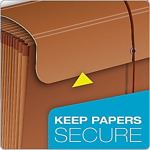 Globe Weis Globe-Weis/Pendaflex Heavy Duty 31-Pocket Expanding File with Flap, 1-31 Index, Letter Size, Brown, (R117DLHD)