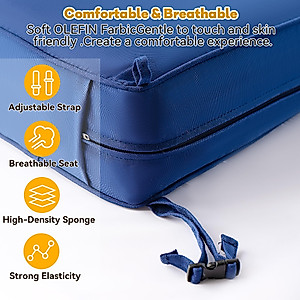 Outdoor Deep Seat Cushion Set of 2,24 x 24 Inch, Deep Seat,Back Cushion and Pillow with Removable Cover and Adjustable Straps for Chair, Sofa, and Couch