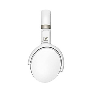 Sennheiser HD 450BT Bluetooth 5.0 Wireless Headphone with Active Noise Cancellation - 30-Hour Battery Life, USB-C Fast Charging, Virtual Assistant Button, Foldable - White (Renewed)