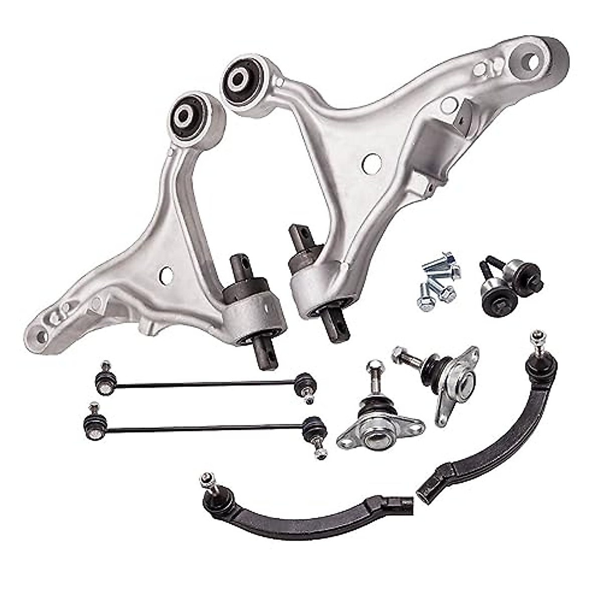 8pcs Front Suspension Track Control Set Wishbone Arm Kit Compatible With Volvo S60 I V70 II