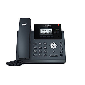 Yealink T40G IP Phone, 3 Lines. 2.3-Inch Graphical LCD. Dual-Port Gigabit Ethernet, 802.3af PoE, Power Adapter Not Included (SIP-T40G)