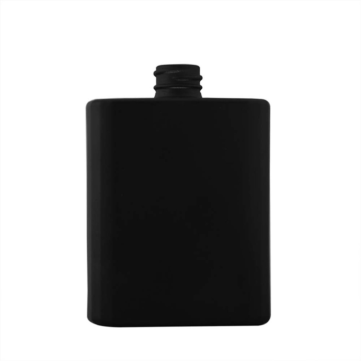 Enslz 50ml （1.69Oz） Thick Square Flint Glass Refillable Perfume Bottle, Square Portable Cologne Atomizer Empty Bottle with Spray Applicator For Travel (Black)