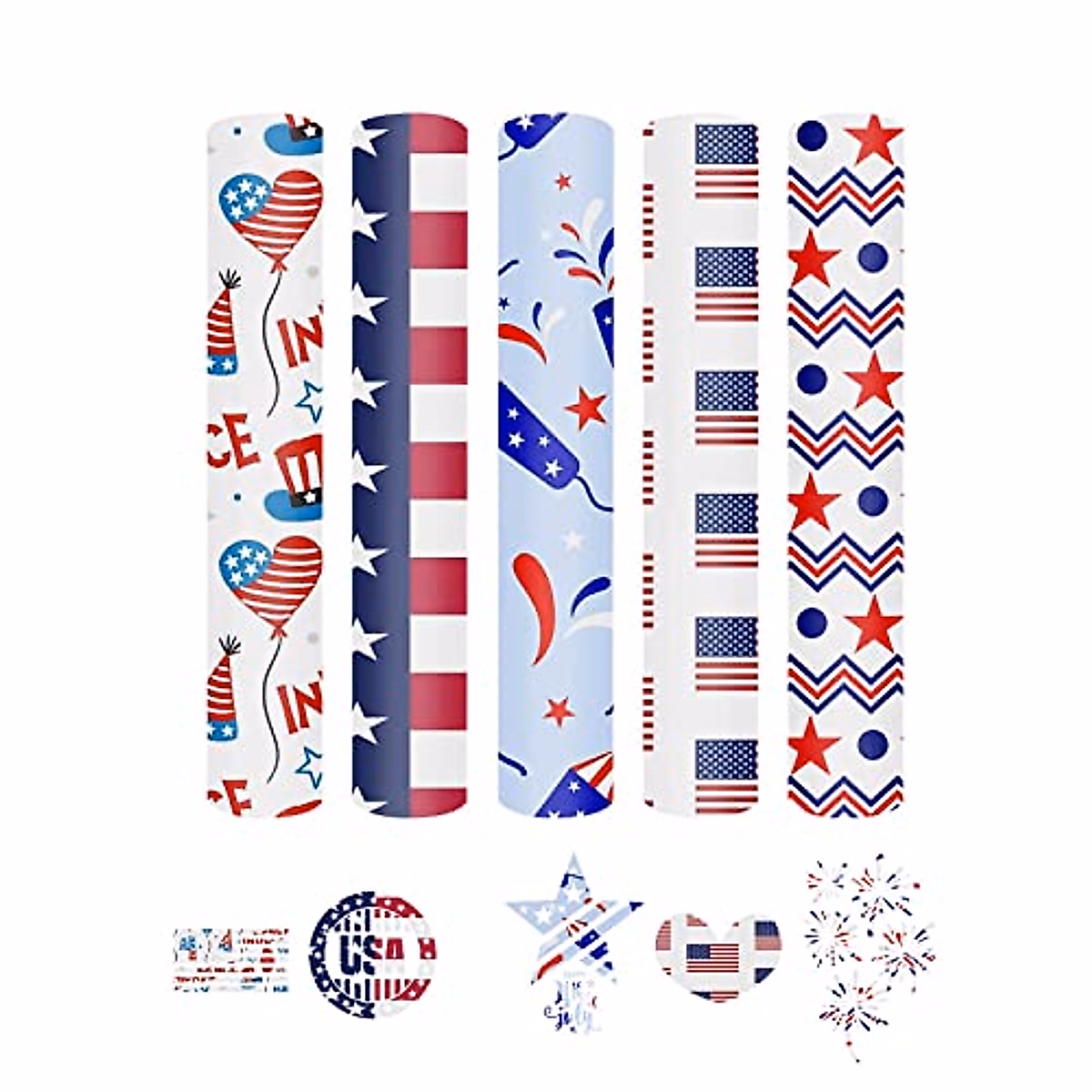 Teal Vinyl Letters 1 PCS Independence Day Heat Transfer Vinyl Rainbow Stripe Pattern Vinyl Vinyl Bundling Roll Soft Metal HTV Vinyl for Ironing Clothes and Other Fabrics 30x25cm Roll (E, One Size)