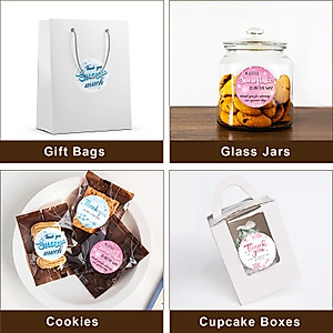 80 Little Snowflake Thank You stickers, Frozen Party Thank You Snow Much Stickers, Winter Wonderland Baby Shower Party Favor Labels