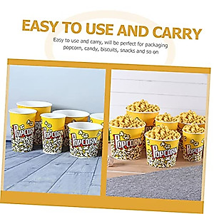 BESTOYARD 30 Pcs Popcorn Popcorn Bucket Bathtub Cake Decorating Wrapping Paper Containers Disposable Bucket Food Serving Basket Cardboard Popcorn Box Empty Popcorn Box Snack Bag Box