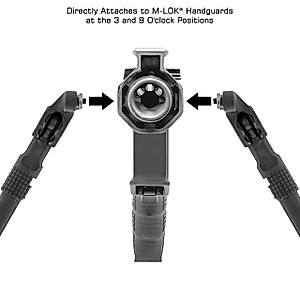 UTG Recon Flex II M-LOK® Bipod, Matte Black, Cent. 7"-9"