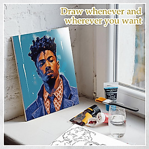 Ctosree 12 Pcs Pre Drawn Canvas for Painting for Adults 8" x 10" Valentine's Day Sip and Paint Party Kit Pre Printed Canvas Bulk for DIY Art Party Favors Adult's Date Night(Couple)