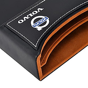 NEEARI Suitable for Volvo S60 V60 S90 V90 XC40 XC60 XC90 Seat Gap Filler, Console Organizer, Car Pocket, Seat Catcher, Interior Accessories Seat Crevice Storage Box (black)