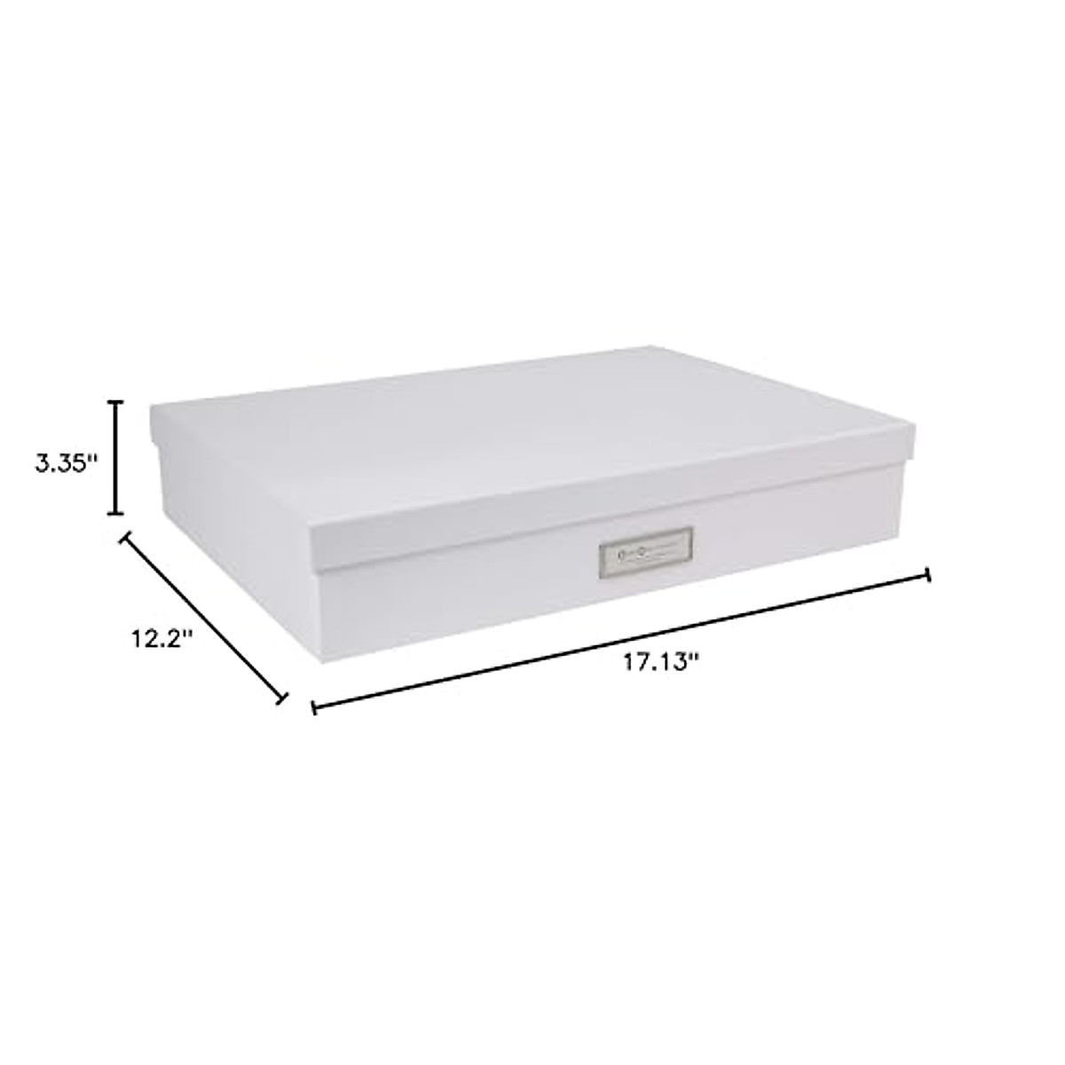 Bigso Box of Sweden 934145541 A3 Storage Box, Fibreboard, White, 31 x 43.5 x 8.5 cm