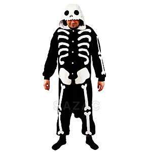 SAZAC Skeleton Kigurumi - Onesie Jumpsuit Halloween Costume