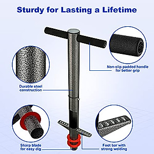 Bulb Planter Garden Sod Plugger with Ergonomic Masual Handle,Heavy Duty Planting Tools for Digging Holes to Plant Spring Flowers Bulbs,Bedding Plants,Tulips,Crocus,Dahlias,Gladiolus,Lilies