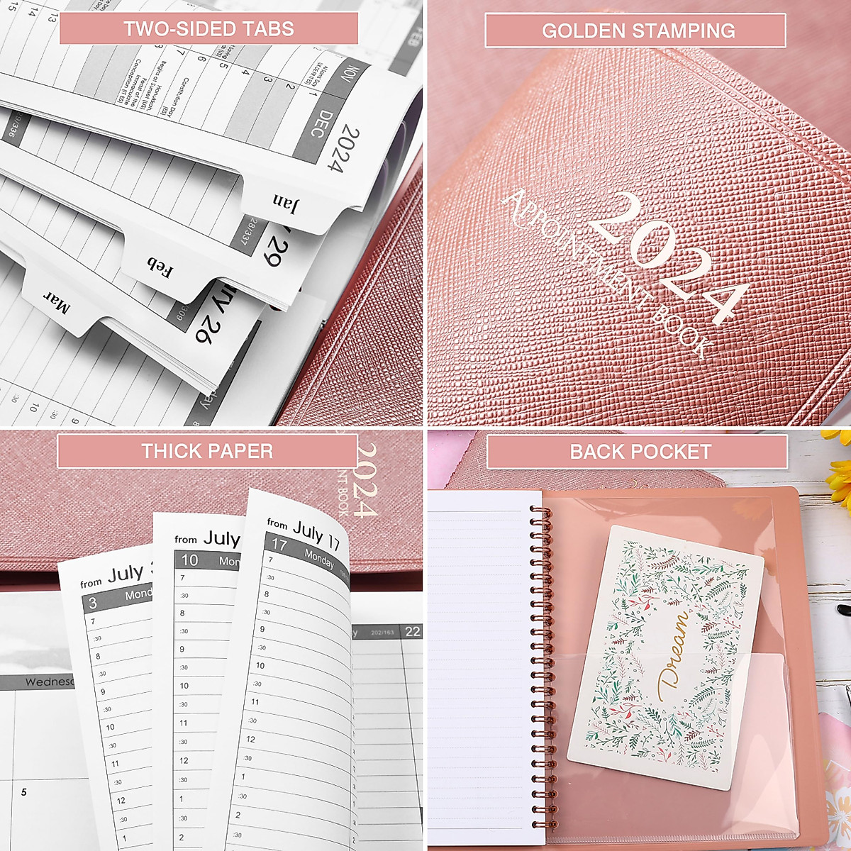 2023 Appointment Book - 2023 Weekly Appointment Book & Planner - 2023 Daily Hourly Planner 8.4" x 6.3", Mar 2023- Dec 2023, 30-Minute Interval, Soft Leather Cover, Improving Your Time Management Skill