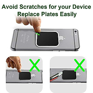 Mount Metal Plate（8Pack） for Magnetic Car Mount Phone Holder with Full Adhesive for Phone Magnet, Magnetic Mount, Car Mount Magnet-8X Rectangular (Black)