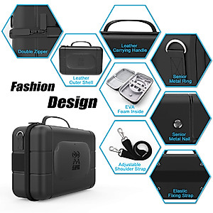 AMVR Touch Controller Grip Cover, Leather Fashion Travel Case, Face Silicone Cover Mask, VR Headset Display Stand, Lens Protect Pad, Nose Pad Replacement Accessories Gift Set for Oculus Quest 1