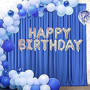 AK TRADING CO. 10 feet x 10 feet Polyester Backdrop Drapes Curtains Panels with Rod Pockets - Wedding Ceremony Party Home Window Decorations - Royal Blue (DRAPE-5x10-ROYAL)