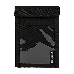 Silent Pocket SLNT Quick Access Smartphone Faraday Bag w Weatherproof Signal Blocking Nylon, Device Shielding for iPhone, Samsung Galaxy, Most Phones - Travel, Privacy & Anti-Hacking (Black, Small)