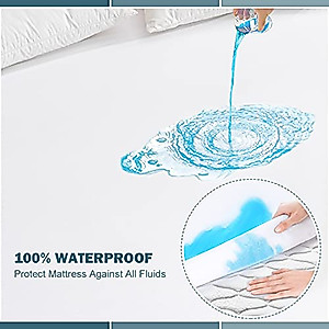 UNILIBRA 2 Pack Twin Size 100% Waterproof Mattress Protector , Breathable, Noiseless Mattress Cover, 6"-19" Fitted Deep Pocket Mattress Protector Cover - Vinyl Free