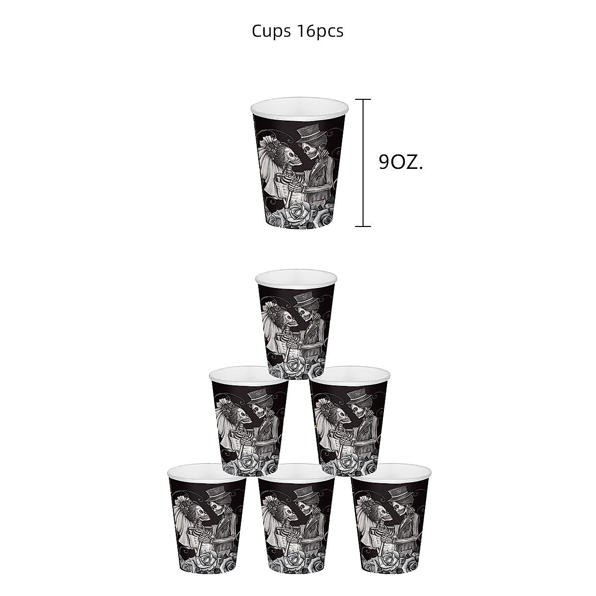 Till Death Do Us Part Wedding Decorations Set Serves 16, Till Death Do Us Party Wedding Bachelorette Decorations, Halloween Bachelorette Wedding Bridal Shower Engagement Party Decorations