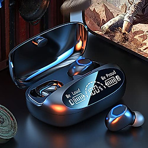 Ke1Clo Sports Bluetooth Wireless Earbuds with LED Power Display, 8H Playback in-Ear Earbuds with Mic, HiFi Stereo, Magnetic Charging, Suitable for Commute, Work