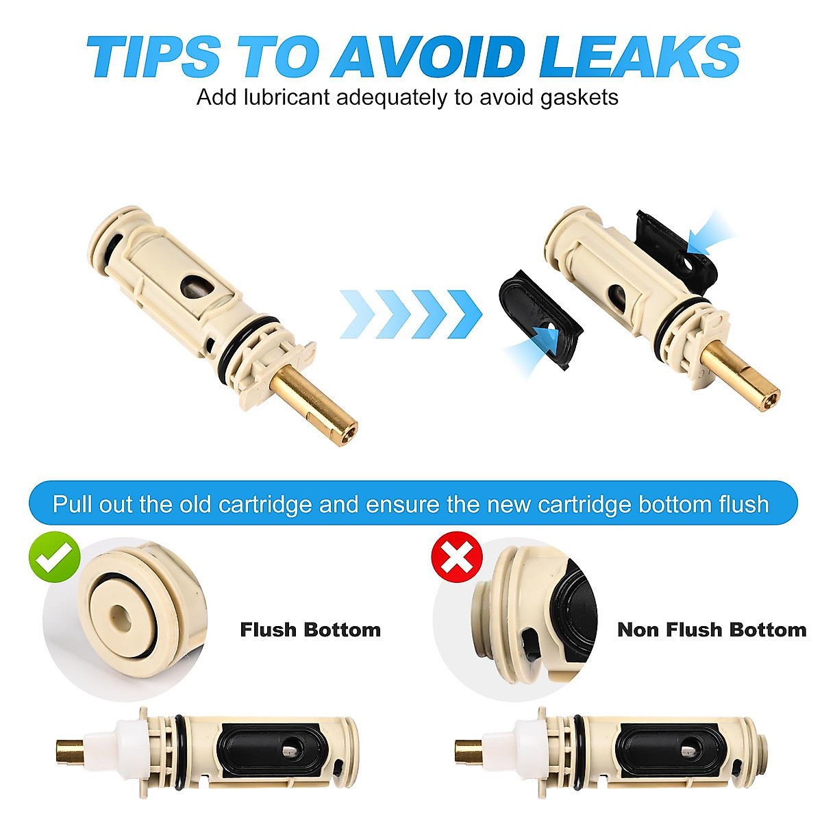 2025 New 104421U Cartridge Puller Tool,Complimentary 1222 Replacement Cartridge and lubricant,For Moen 1222 1225 1220,Tub and Shower Faucet Cartridge Remover for Moen Posi-Temp Valve
