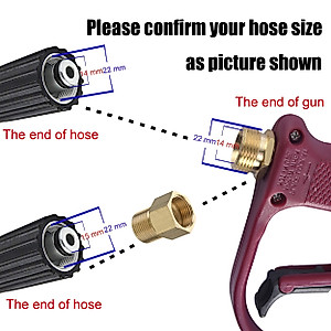 M MINGLE Pressure Washer Gutter Cleaner Attachment, Short Pressure Washer Gun for Hot and Cold Water, 10 Nozzle Tips