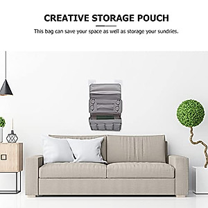 Zerodeko 1 Set Storage Bag Hanging Pouch Hanging Bag Storage Pouch Convenient Wall-Mounted Wall Hanging Pouch Grocery Bag with 2Pcs Punch-Free Hooks for for Dorm Home