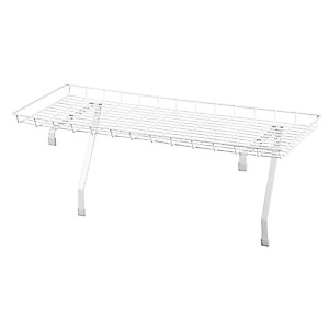 Household Essentials 05100 Rear Display Over-The-Washer Storage Shelf | Organize and Store Laundry Room Supplies | White