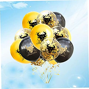 Totority 15pcs Black Garland Gold Ballons Wedding Arch Decor Party Decorations Birthday Balloons Festival Balloons Champagne Birthday Pen Sagittarius Confetti Child Gold Garland