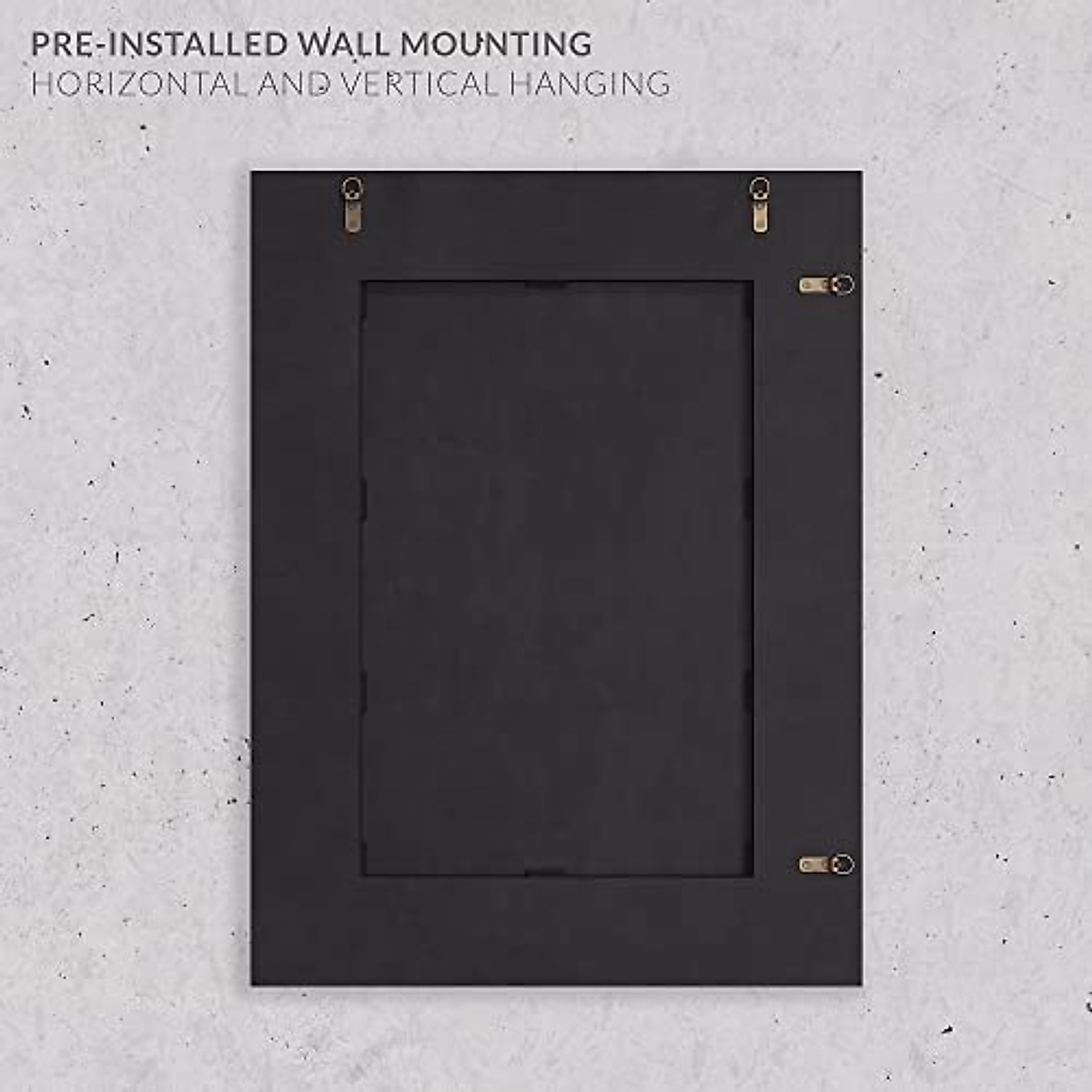 Barnyard Designs 24x32 Whitewashed Wood Farmhouse Wooden Large Rustic Wall Mirror, Bedroom Mirrors for Wall Decor, Decorative Wood, Living Room or Bathroom Vanity, White