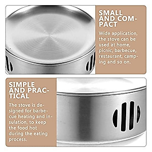 BESPORTBLE Portable Stove Burner Grill Portable Stove Small Stove Stainless Steel Barbecue Stove for Picnic Backpacking Utensils