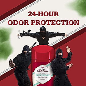 Old Spice Deodorant for Men Pure Sport Scent High Endurance 3 Ounce (Pack of 3)
