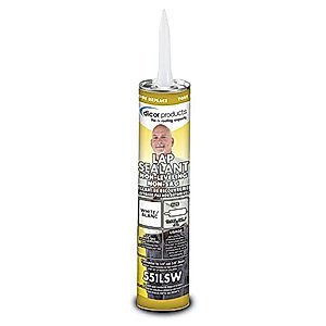 Dicor - 551LSW-12 White Non-Sag Roof Lap Sealant - 10.3 oz. Tube
