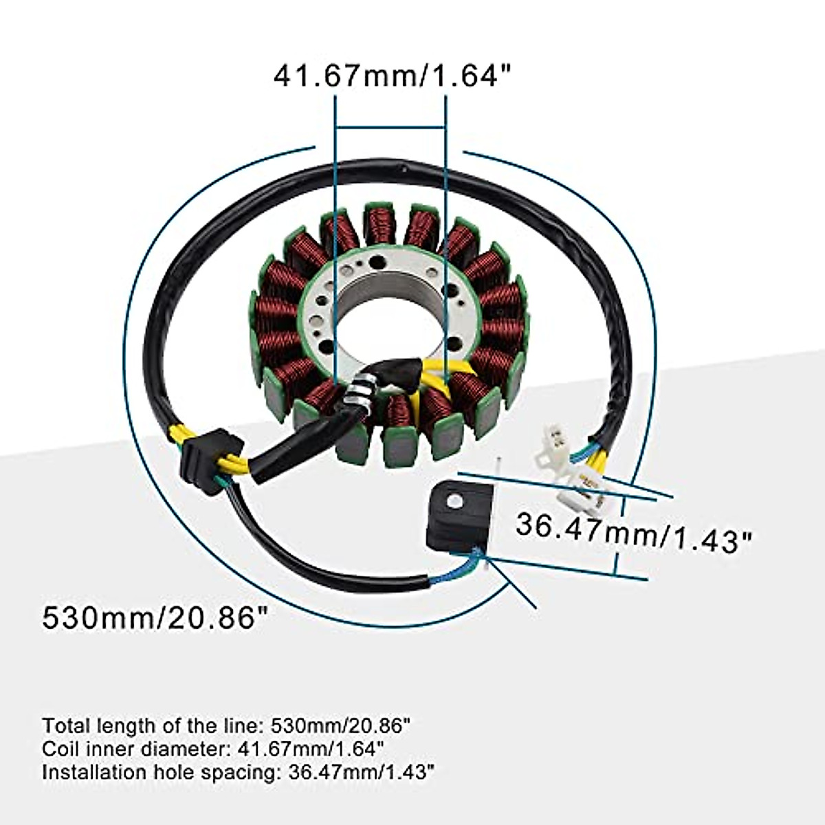 GOOFIT 18 Poles Magneto Stator Coil Replacement for 260cc ATV Scooter Engine