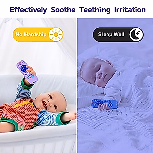 Hooku 2 Pack Remote Teether for Baby, Silicone Teethers for Babies 6-12 Months, Baby Teething Toys for Babies 0-6 Months, Sensory Toys for Babies, Toddler Infant Newborn Toys Baby Girl Boy Gifts