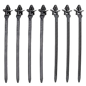 BENLIUDH Push Mount Cable Zip Tie, 4 Inch Automotive Wire Loom Clips Zip Tie Holder Nylon Small Zip Tie Anchors Fits 0.3" Holes - 100pcs