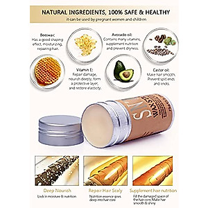 Samnyte Hair Wax Stick, Wax Stick for Hair Wigs Edge Control Slick Stick Hair Pomade Stick Non-greasy Styling Wax for Fly Away & Edge Frizz Hair 2.7 Oz