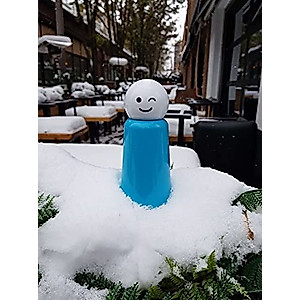 LUND LONDON Stainless Steel Water Bottle | 300ml Insulated Water Bottle BPA Free | Cold for 24+ Hours, Hot for 12 | Sky Blue & White Wink by Lund London (7159)