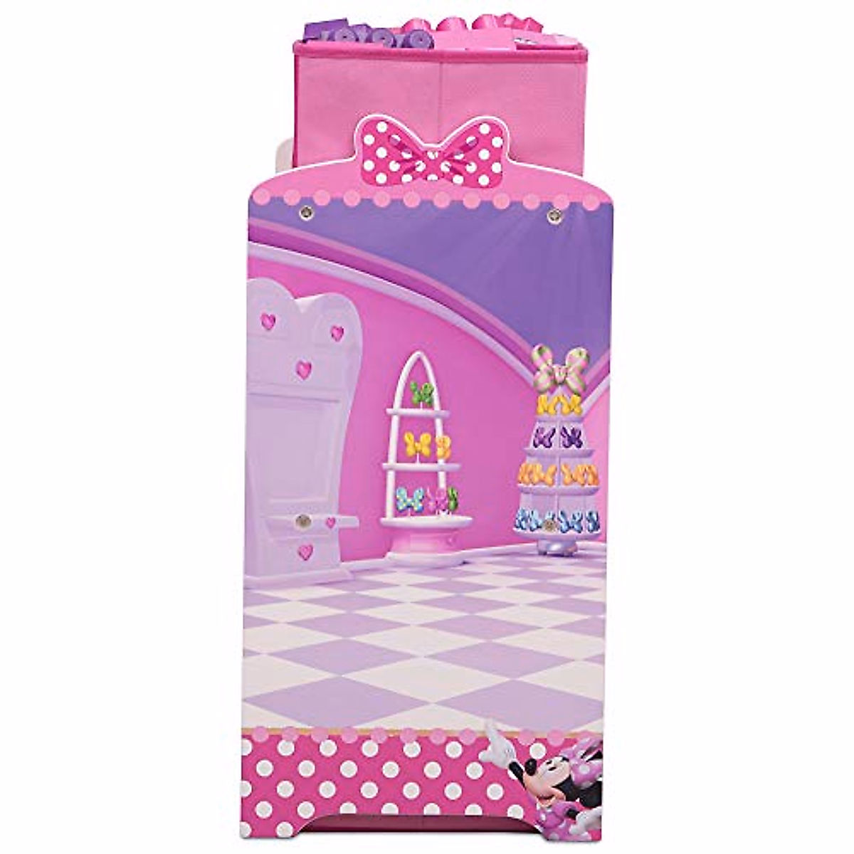 Delta Children Disney Minnie Mouse 6 Bin Design and Store Toy Organizer (Pack of 2)