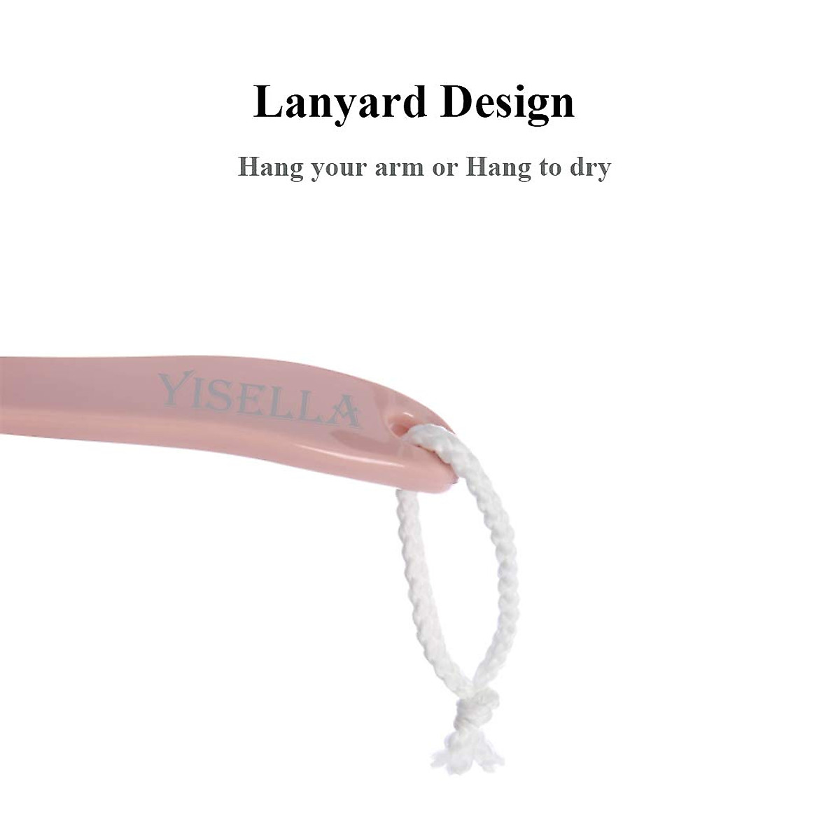 Shower Loofah with Handle for Skin Exfoliating,Shower Brush for Cleaning Body for Men and Women (Blue/Pink)