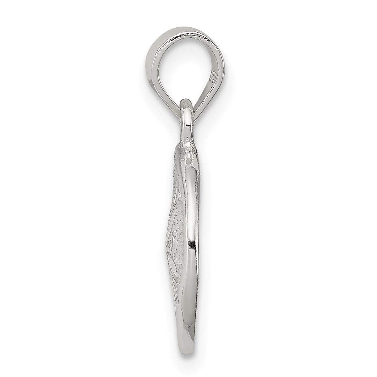 Sterling Silver Polished Sand Dollar Pendant QQC8706