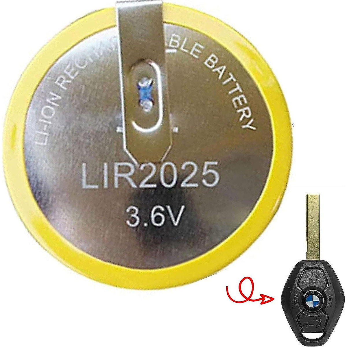 for 1996-2012 Remote KEY FOB LIR2025 (90 Degrees) Compatible with BMW and Mini Cooper Fob Shell Case Cover 3 5 7 Series, M3, M5, M6, Z3, Z4, Z8, E81 E46 E39 E63 E38 E83 E53 E36 E85 – W. INSTRUCTIONS