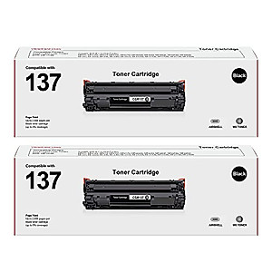 CRG137 137 Black Toner Cartridge, Replacement for Canon Cartridge 137 CRG 137 to use with ImageClass MF232w MF242dw D570 MF236n MF230 MF240 MF247dw MF227dw MF244dw (Black, 2-Pack)