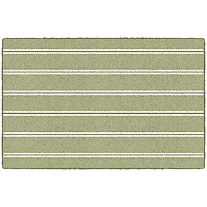 Brumlow Mills Vertical Stripes Traditional Print Pattern Indoor Area Rug, Perfect for Living Room Decor, Dining, Kitchen Rugs, Bedroom or Entryway Rug, 2'6" x 3'10", Green