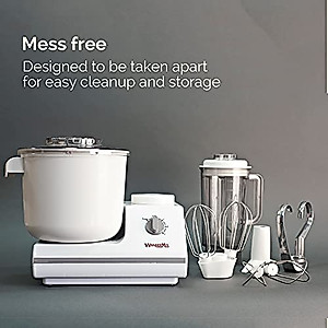 WONDERMILL -Complete Bread Dough Mixer Machine with Dough Hook -Bread Kneader and Dough Maker - Dough Kneading Machine Mixers Kitchen Electric Stand Mixer -Upgraded Wondermix Revolution Kitchen Mixer