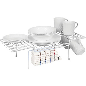 Ybm Home Wire Kitchen Counter and Cabinet Helper Shelf, Shelf Storage Organizer White 2214 (1)