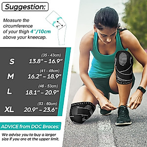 Dr. Brace Knee Braces for Knee Pain, Premium Knee Compression Sleeve Support with Straps for Running, Workout, Gym, Hiking, Arthritis, ACL, Joint Pain Relief, Meniscus Tear, Injury Recovery, Sports