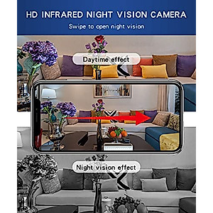 senri Mini Camera Hidden Camera 1080p HD with Video Live Feed WiFi, Portable Night Vision Nanny Cam Home Security Surveillance Baby Monitor, Outdoor Monitor for Pets